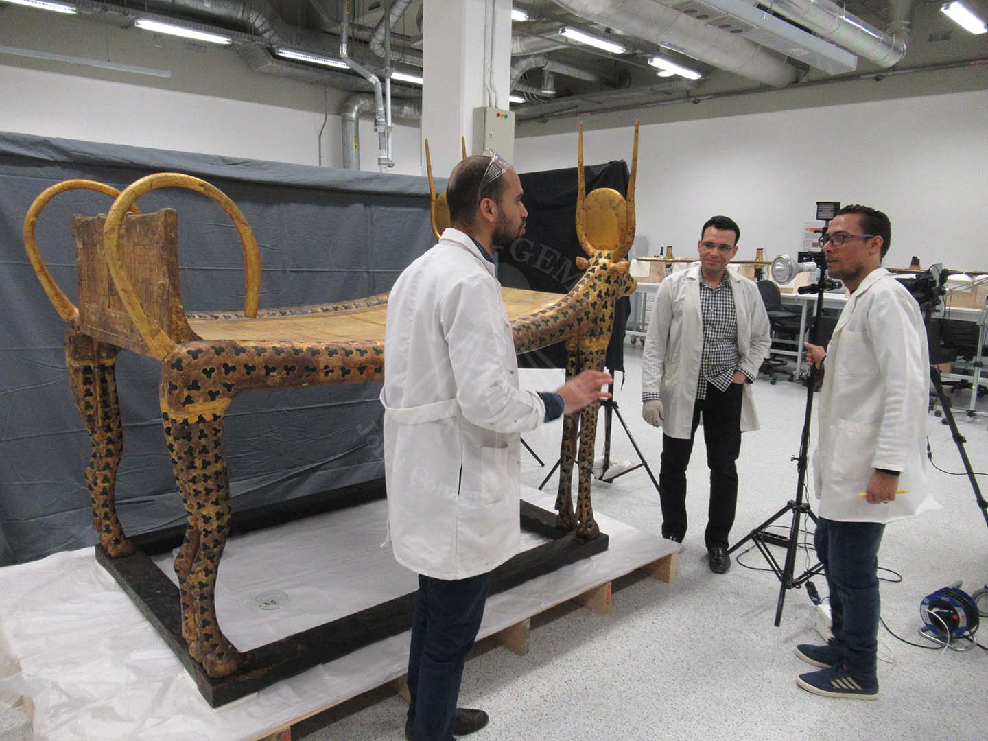 Technical Imaging of King Tutankhamun's Funerary Bed