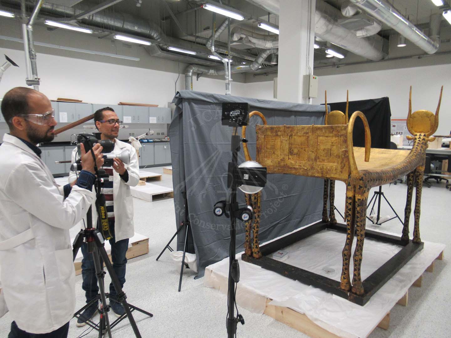 Technical Imaging of King Tutankhamun's Funerary Bed